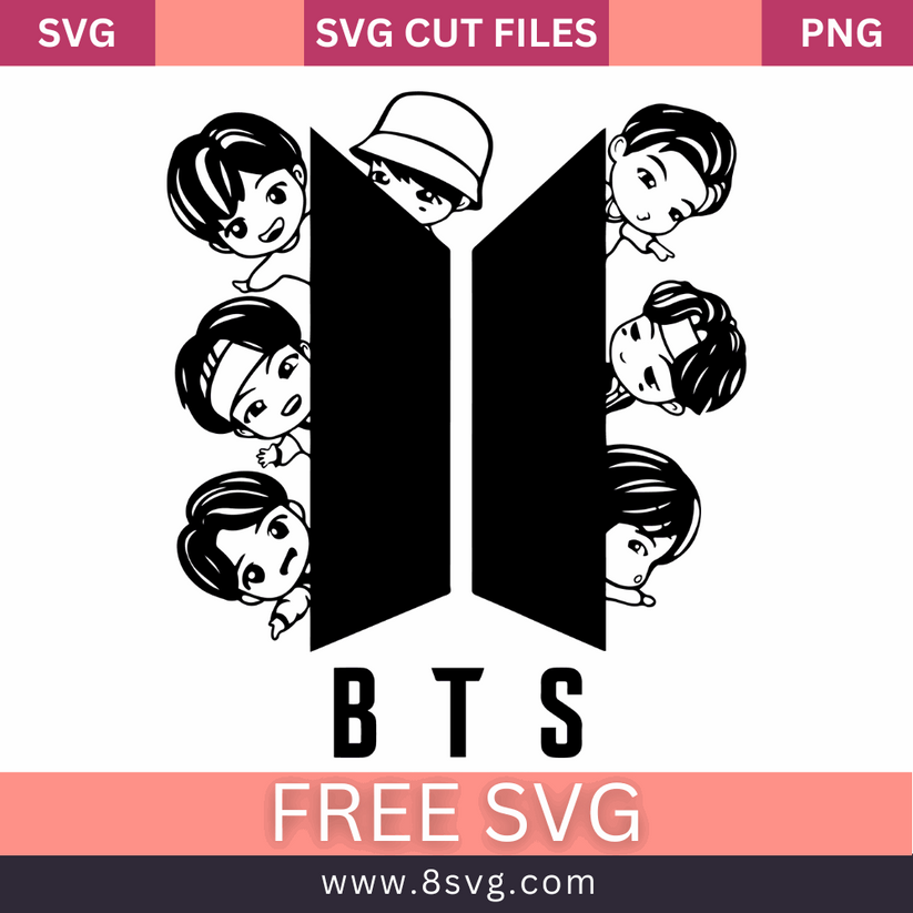 BTS SVG Free Cut File for Cricut Download – RNOSA LTD | 8SVG