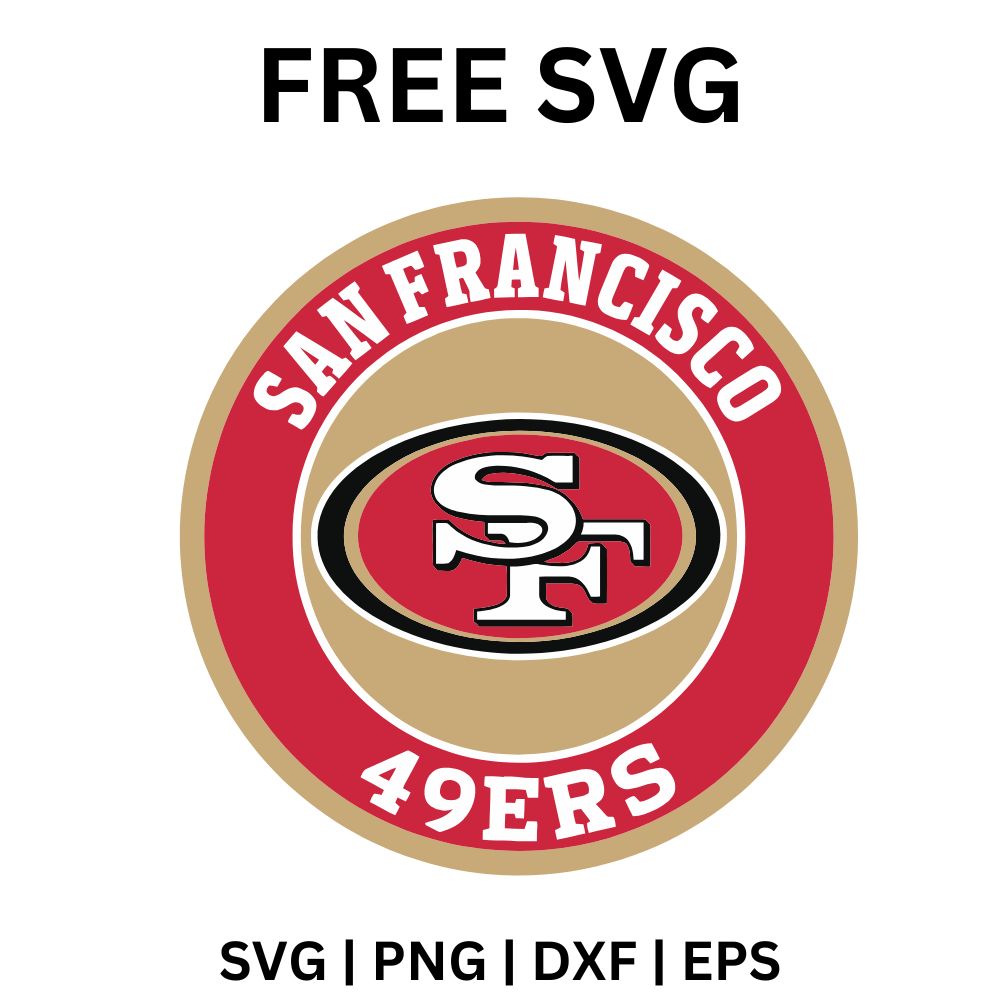 San Francisco 49ers Logo SVG Free | Classic NFL Team Emblem for Cricut ...