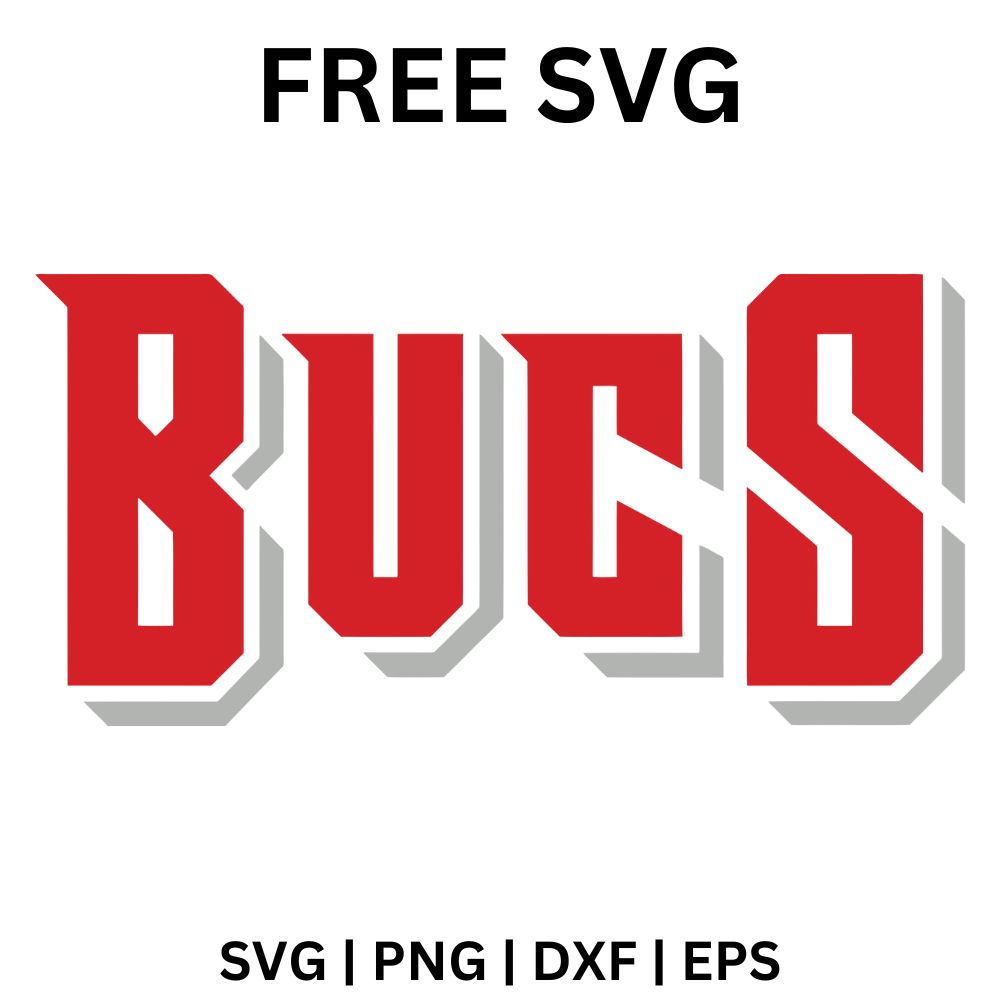 Bucs Wordmark SVG Free | Classic Team Name Typography for Cricut & Sil ...