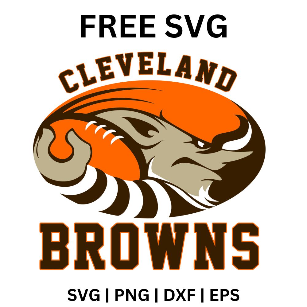 Cleveland Browns Mascot SVG Free | Aggressive Dog Graphic for Cricut ...