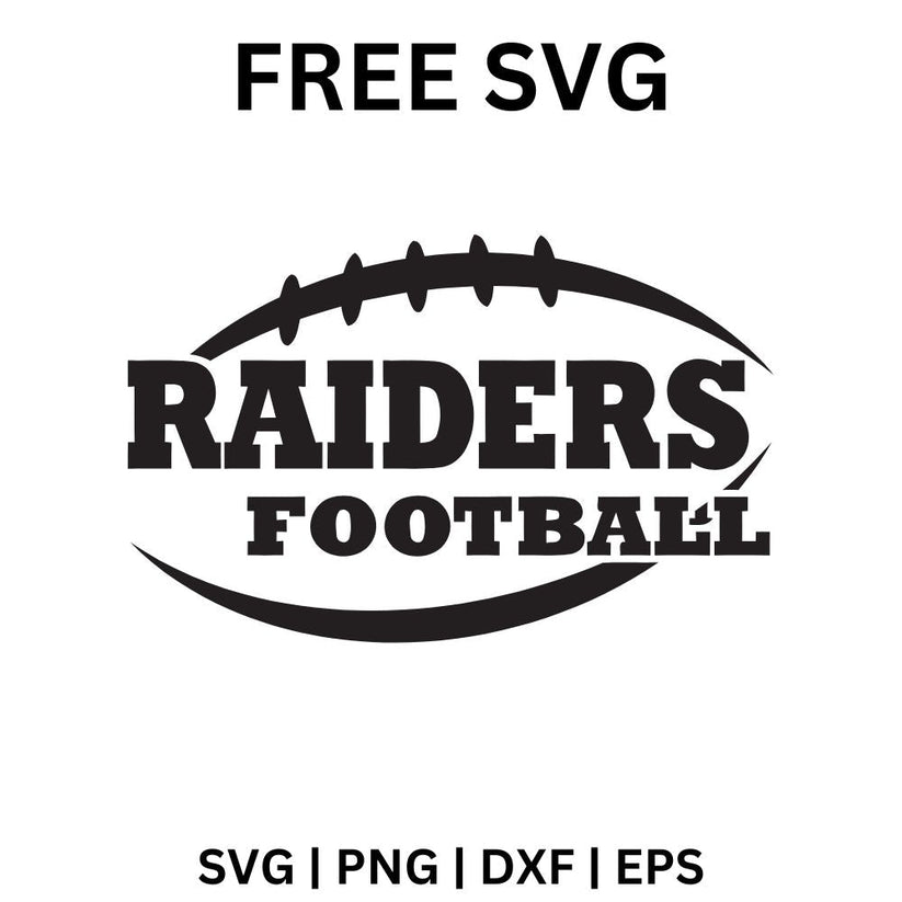 Raiders Football Text Logo SVG Free Cut File for Cricut & Silhouette – 8SVG