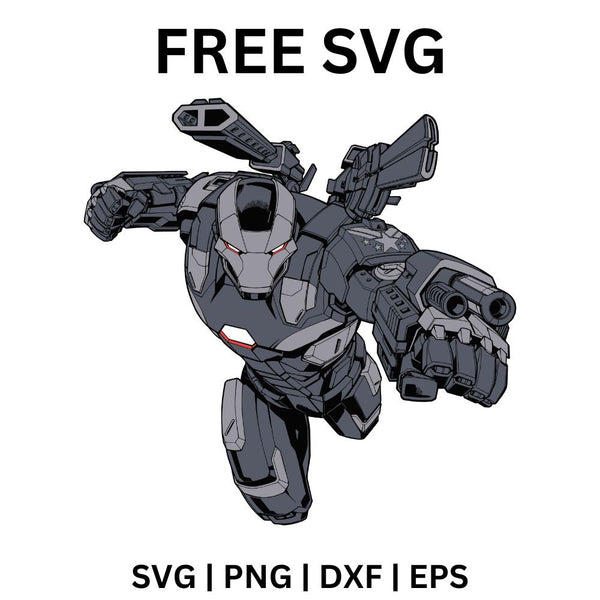 War Machine SVG Free | Armored Avenger Cut File for Cricut & Silhouett ...