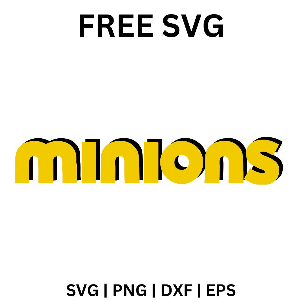 Minions Logo SVG Free | Official Yellow Font Design for Cricut & Silho ...