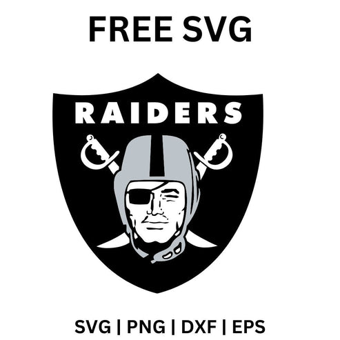Raiders Shield Face Logo SVG Free Cut File for Cricut & Silhouette – 8SVG