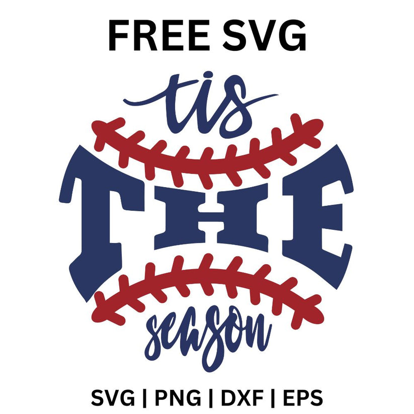 Tis the Season Baseball SVG Free – Holiday Design for Cricut & Silhoue ...