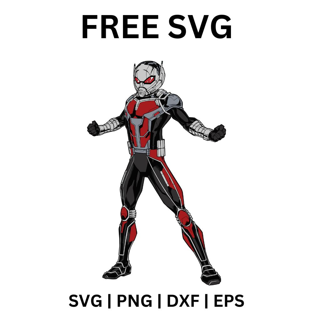 Ant-Man SVG Free | Hero in Red Suit Outline for Cricut & Silhouette ...