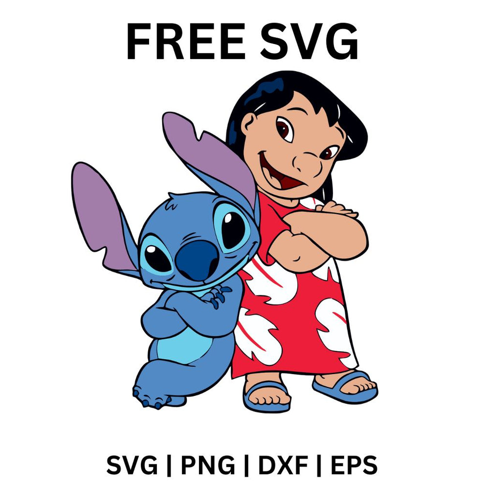 Lilo and Stitch Hug SVG Free | Adorable Friendship Design for Cricut ...