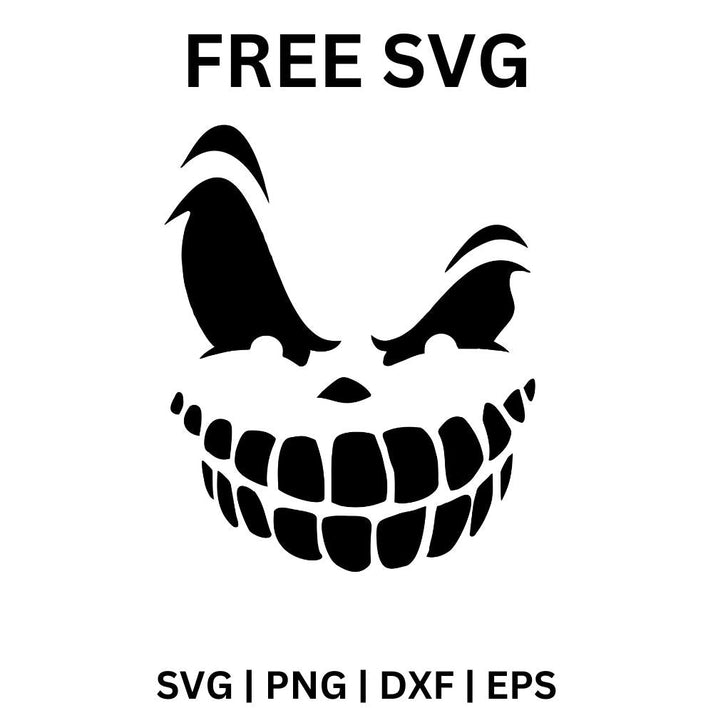 Smiling Jack Face SVG Free | Grinning Skeleton Design for Cricut & Sil ...