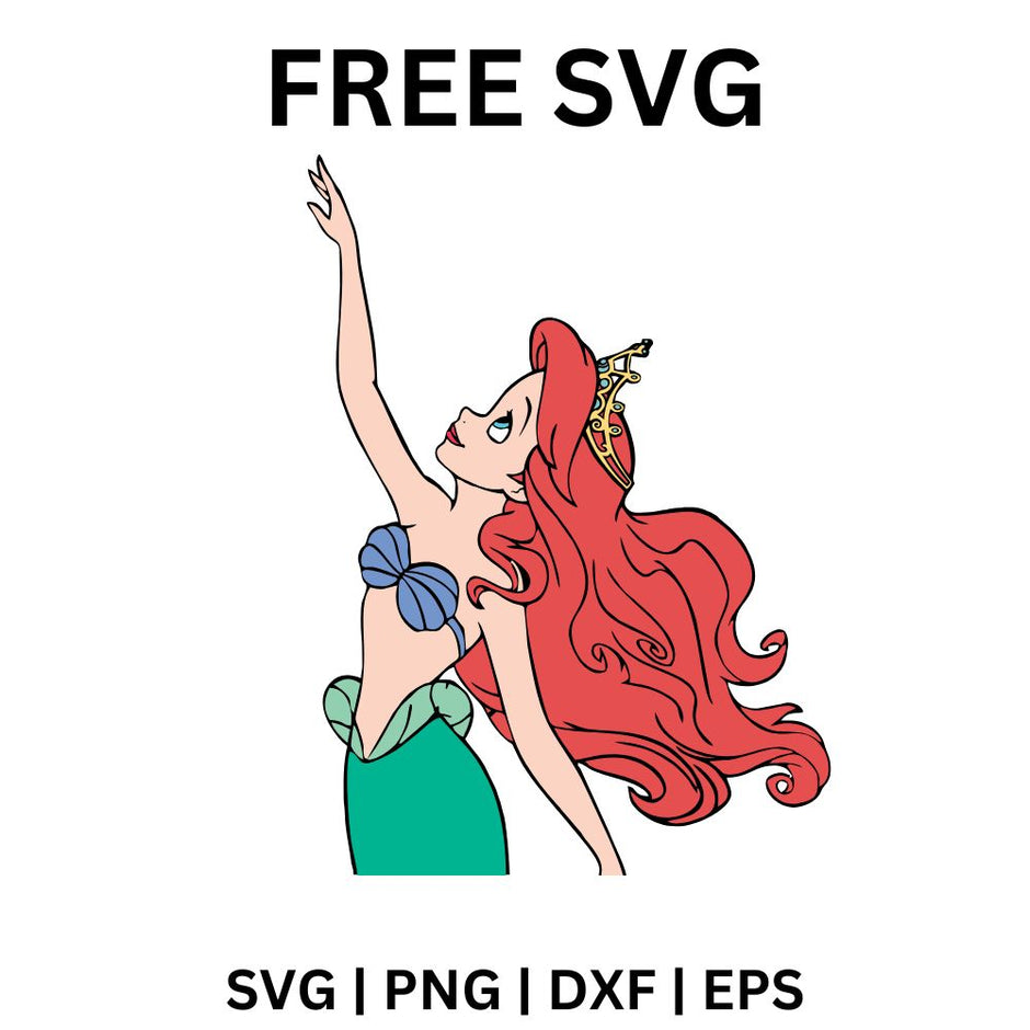 Free Little Mermaid SVG - Cut Files for Cricut | 8SVG – 8SVG