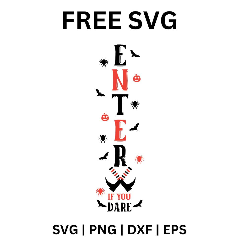 Enter SVG Free | Spooky Door Sign for Cricut & Silhouette – RNOSA LTD ...