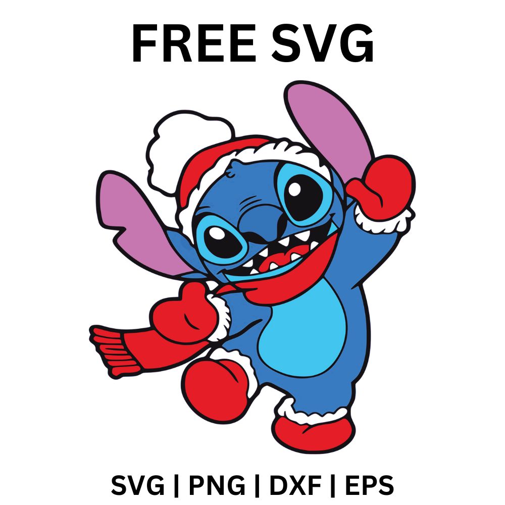 Stitch Christmas Cheer SVG Free for DIY Holiday Projects – 8SVG