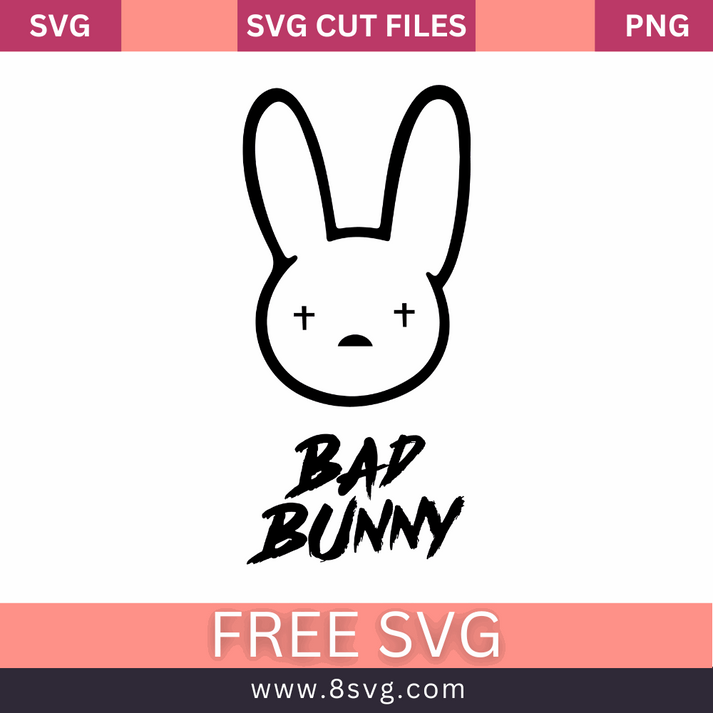 Bad Bunny SVG Free Cut File Download – 8SVG