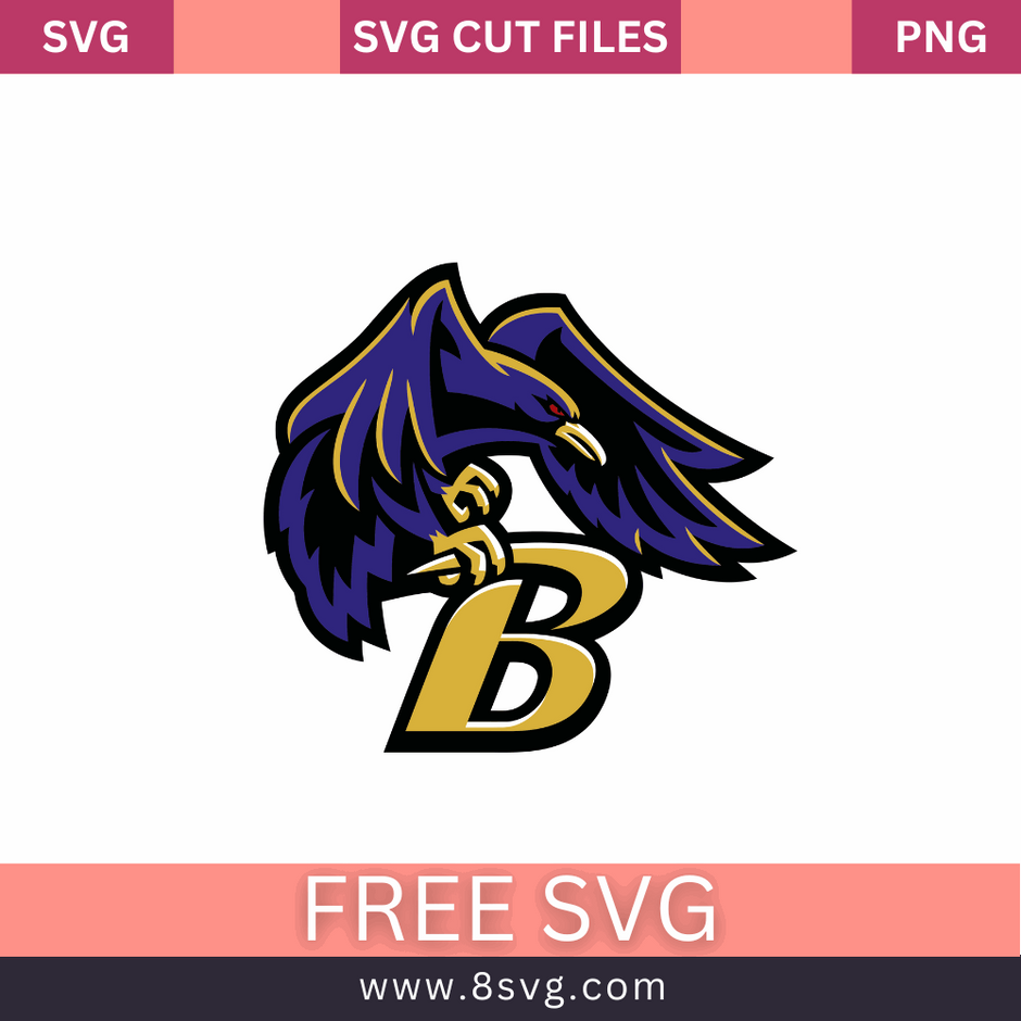 Free Baltimore Ravens SVG - Cut Files for Cricut | 8SVG – 8SVG