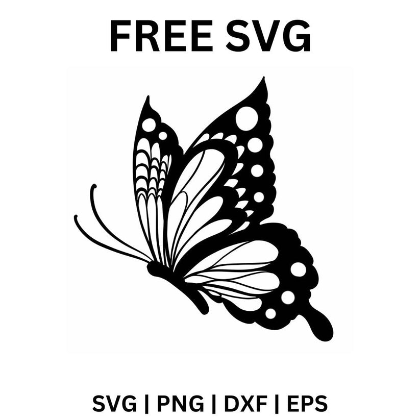 Butterfly Outline SVG Free | Elegant Winged Design for Cricut & Silhou ...