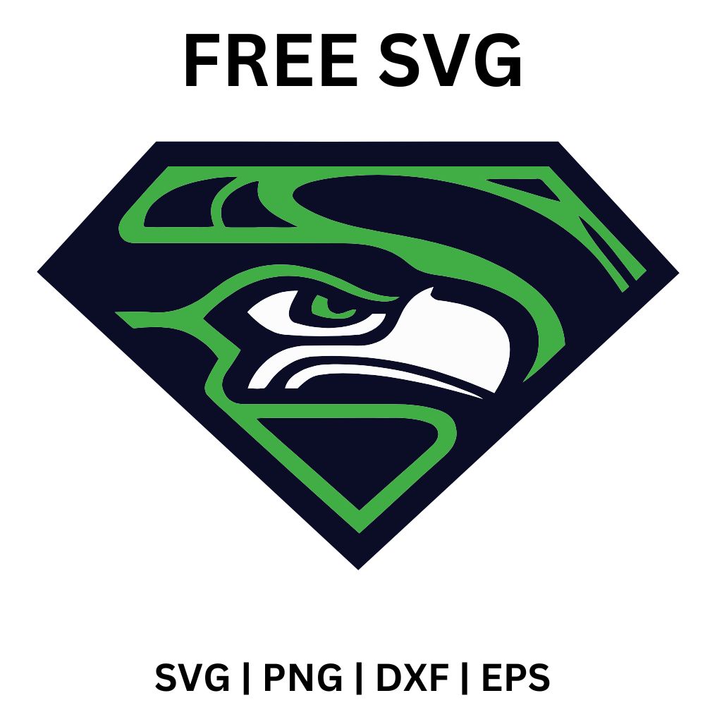 Seattle Seahawks Superhero Logo SVG Free | Downloadable Cut File for C ...