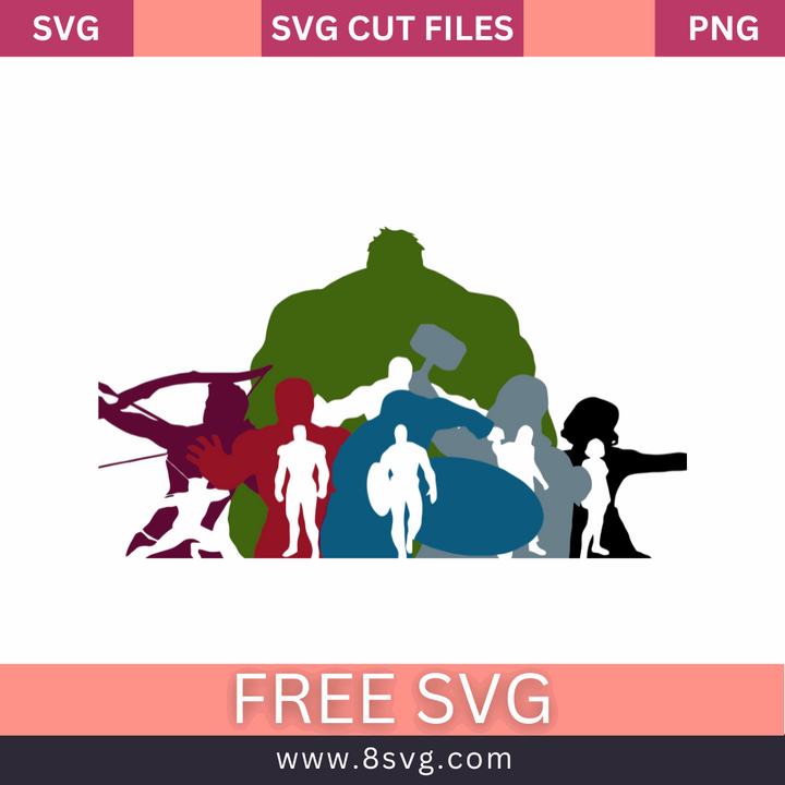 Free Avengers SVG - Cut Files for Cricut | 8SVG – 8SVG