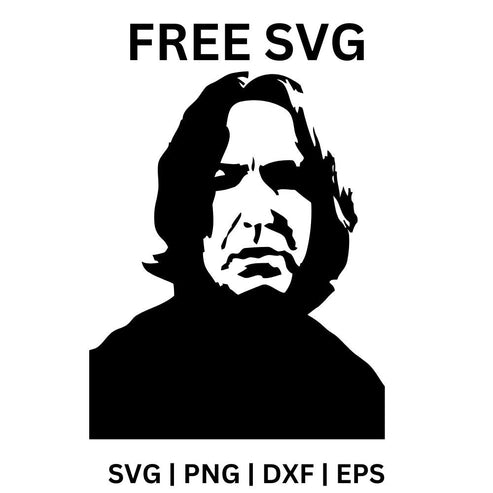 Alan Rickman Snape SVG Free | Dark Wizard Headshot for Cricut & Silhou ...