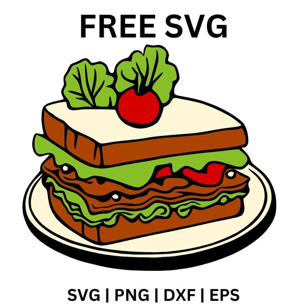 Sandwich SVG Free | Fun Deli Sandwich SVG for Cricut & Silhouette – 8SVG