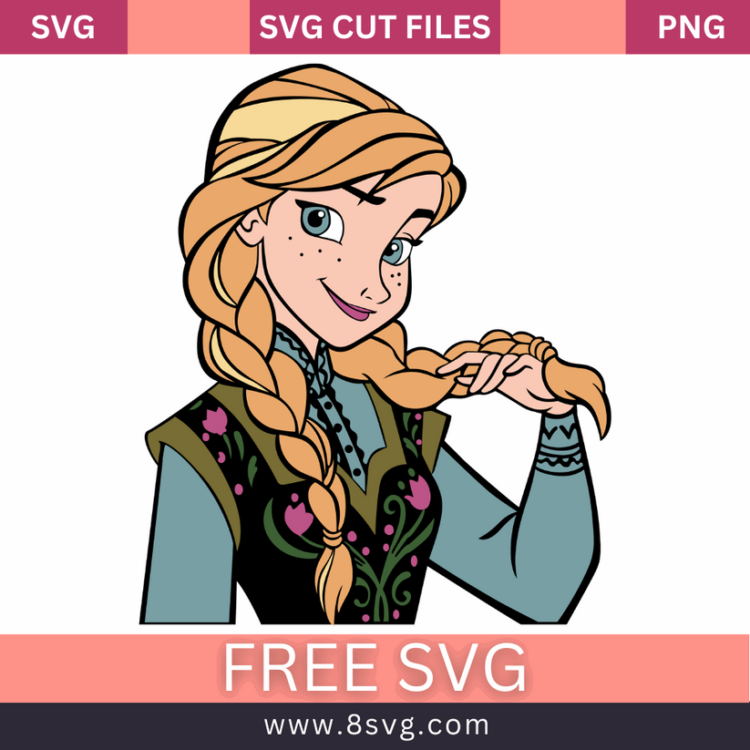 Disney Princess Anna layered Frozen Svg Free Cut File – 8SVG