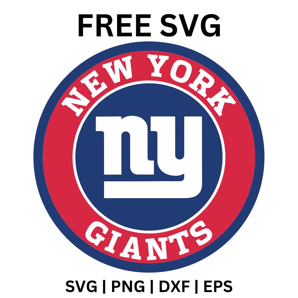 New York Giants Circle Logo SVG Free | Bold Sports Badge for Cricut ...