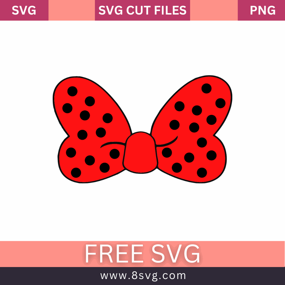 Free Minnie Mouse SVG - Cut Files for Cricut | 8SVG – 8SVG