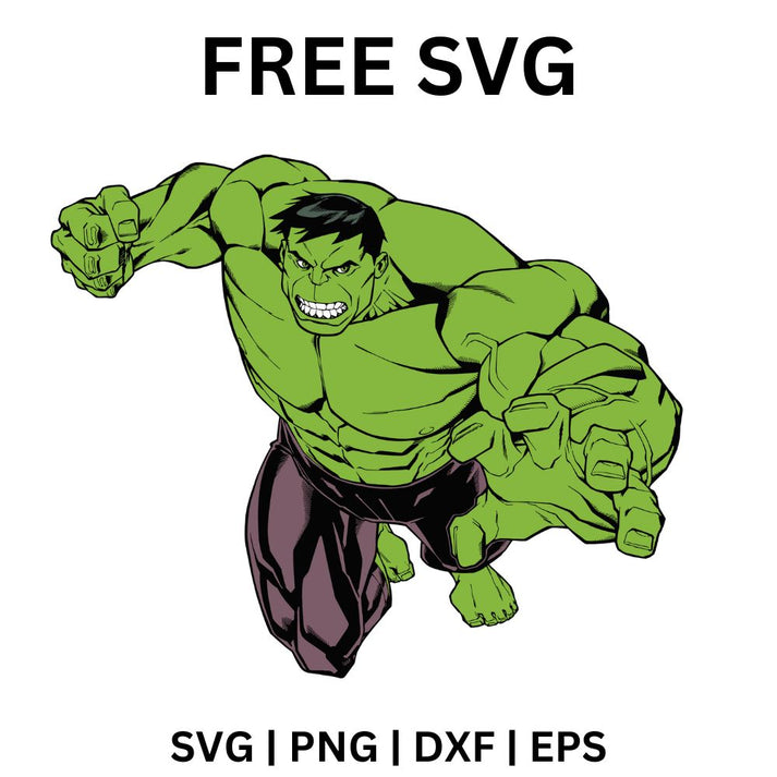 Hulk Smash SVG Free | Powerful Hero Punching Pose for Cricut & Silhoue ...