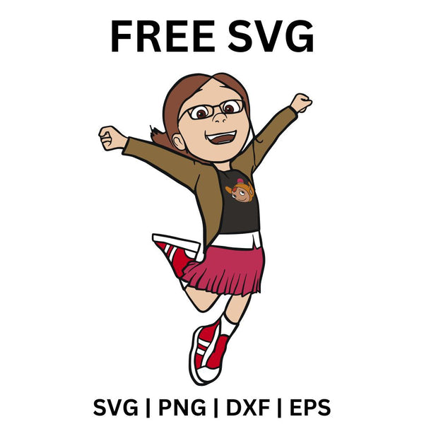 Margo Dancing SVG Free | Joyful Girl Character Cut File for Cricut & S ...