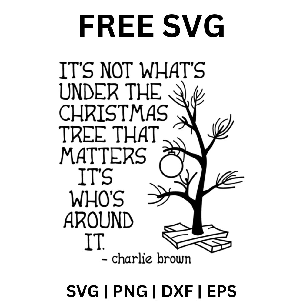 Charlie Brown Christmas Tree Free SVG Cut File for Cricut – 8SVG