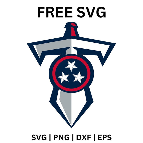Tennessee Titans SVG Free | Sword and Star Emblem Design for Cricut ...