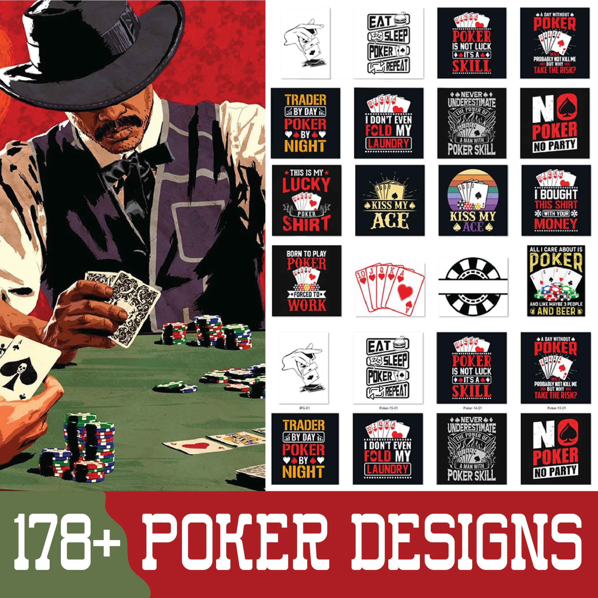 65+ Poker Svg Bundle For Cricut or Silhouette – 8SVG