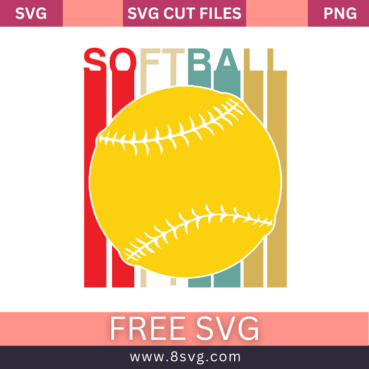 Free Softball SVG - Cut Files for Cricut | 8SVG – 8SVG