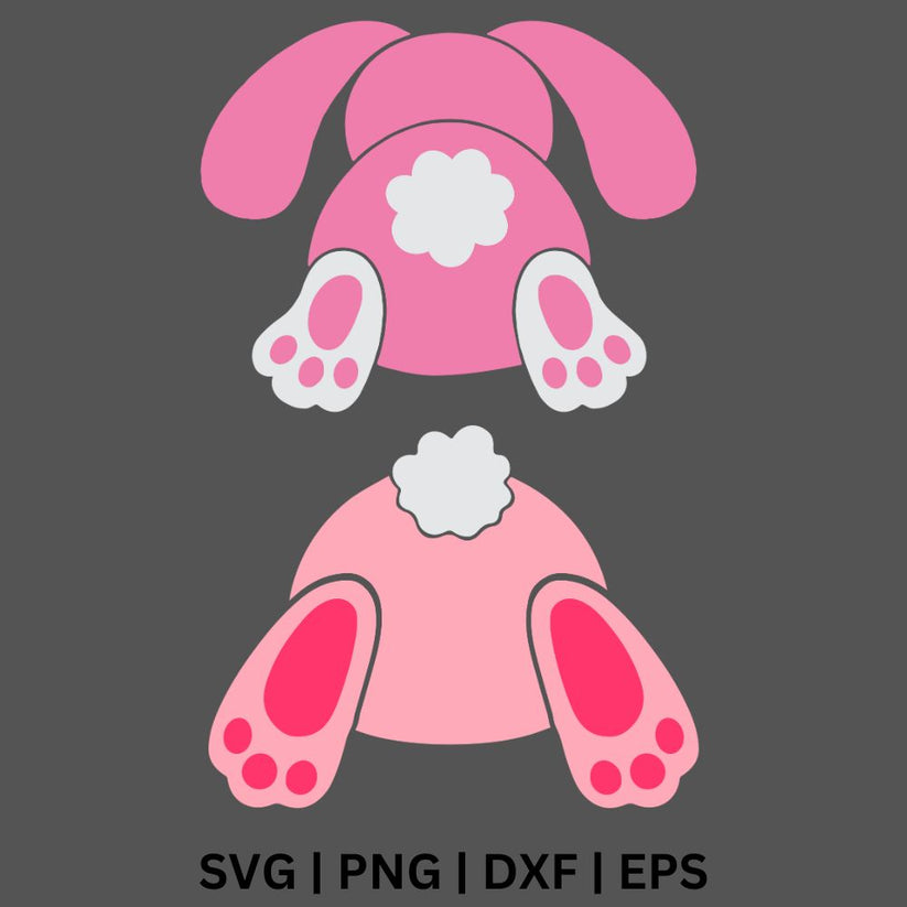 Bunny Butt SVG Free cut file and PNG for Cricut or Silhouette – 8SVG