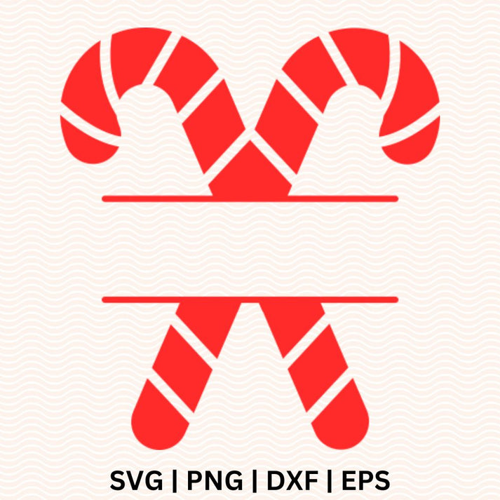 Candy Cane Monogram SVG - Free file for Cricut & Silhouette – RNOSA LTD ...