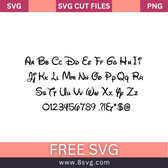Disney Font SVG Free - Instant Download Disney Alphabet – RNOSA LTD | 8SVG