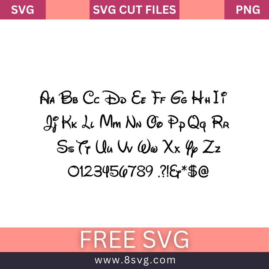 160+ Disney SVG Free - Cut Files For Cricut & Silhouette – RNOSA LTD | 8SVG
