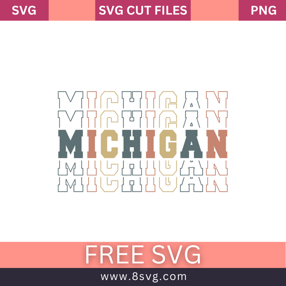 michigan stack retro vintage SVG Free And Png Download – 8SVG
