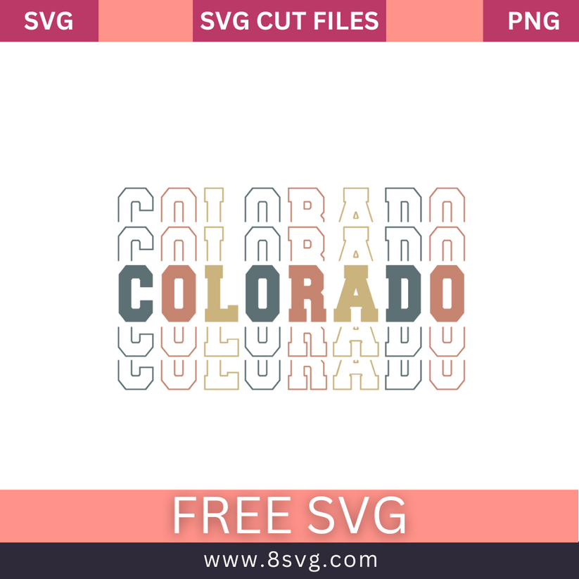 Colorado stack retro vintage SVG Free PNG Download – RNOSA LTD | 8SVG