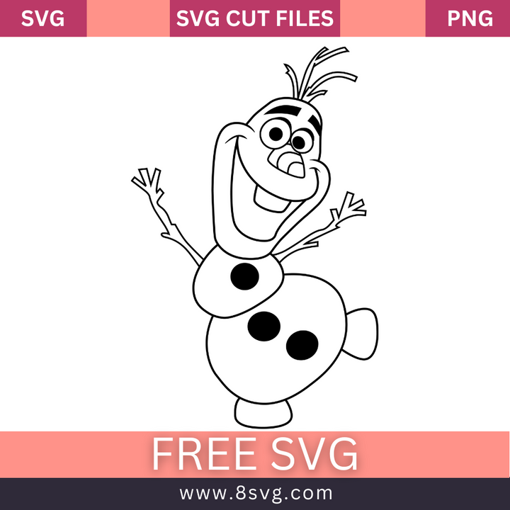 Free Olaf Frozen SVG - Cut Files for Cricut | 8SVG – 8SVG