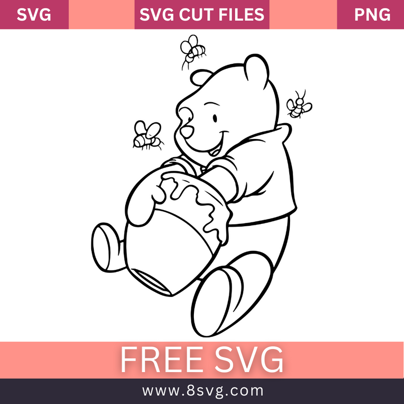 Winnie The Pooh Honey Pot SVG Free cut file Download – RNOSA LTD | 8SVG