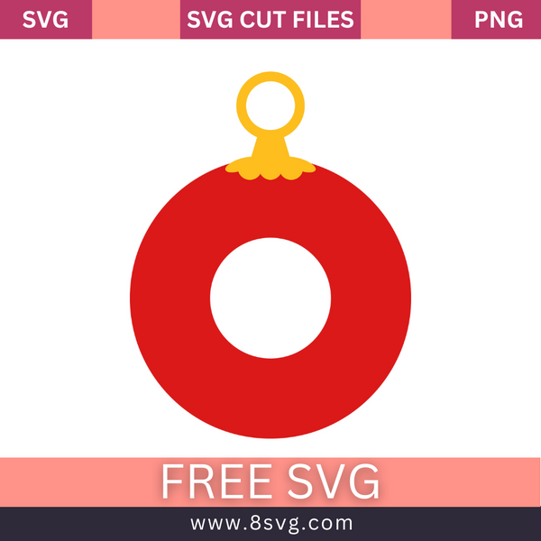 Red ornament monogram for christmas SVG Free And Png Download – RNOSA ...