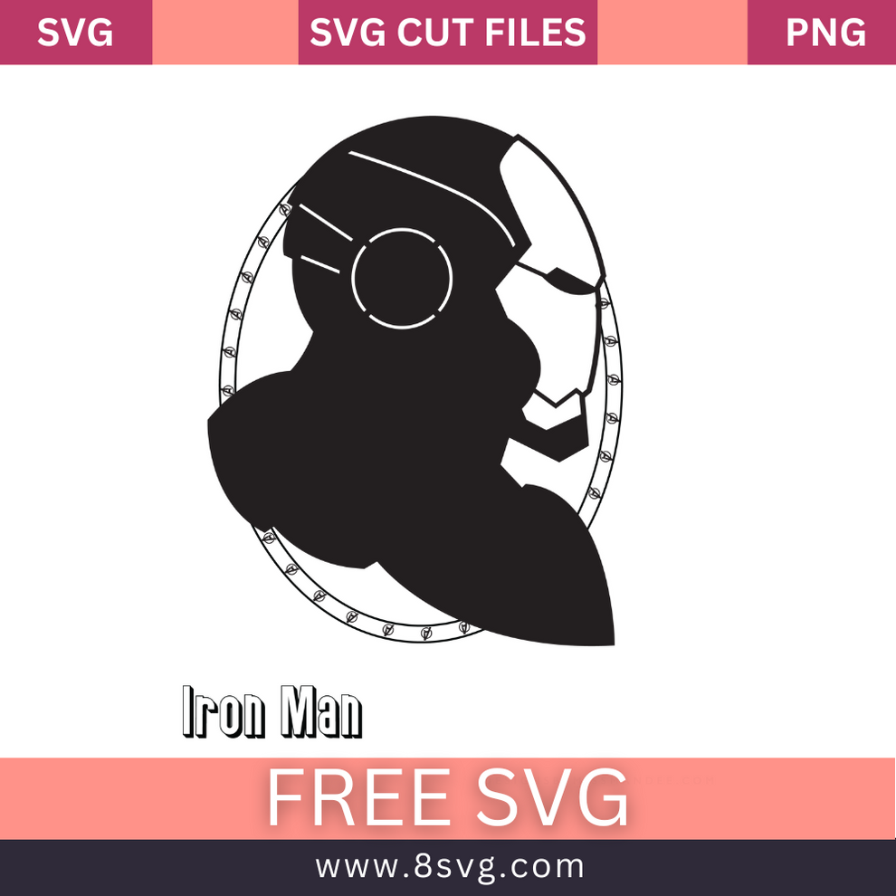 Iron Man SVG Free Cut File for Cricut – 8SVG