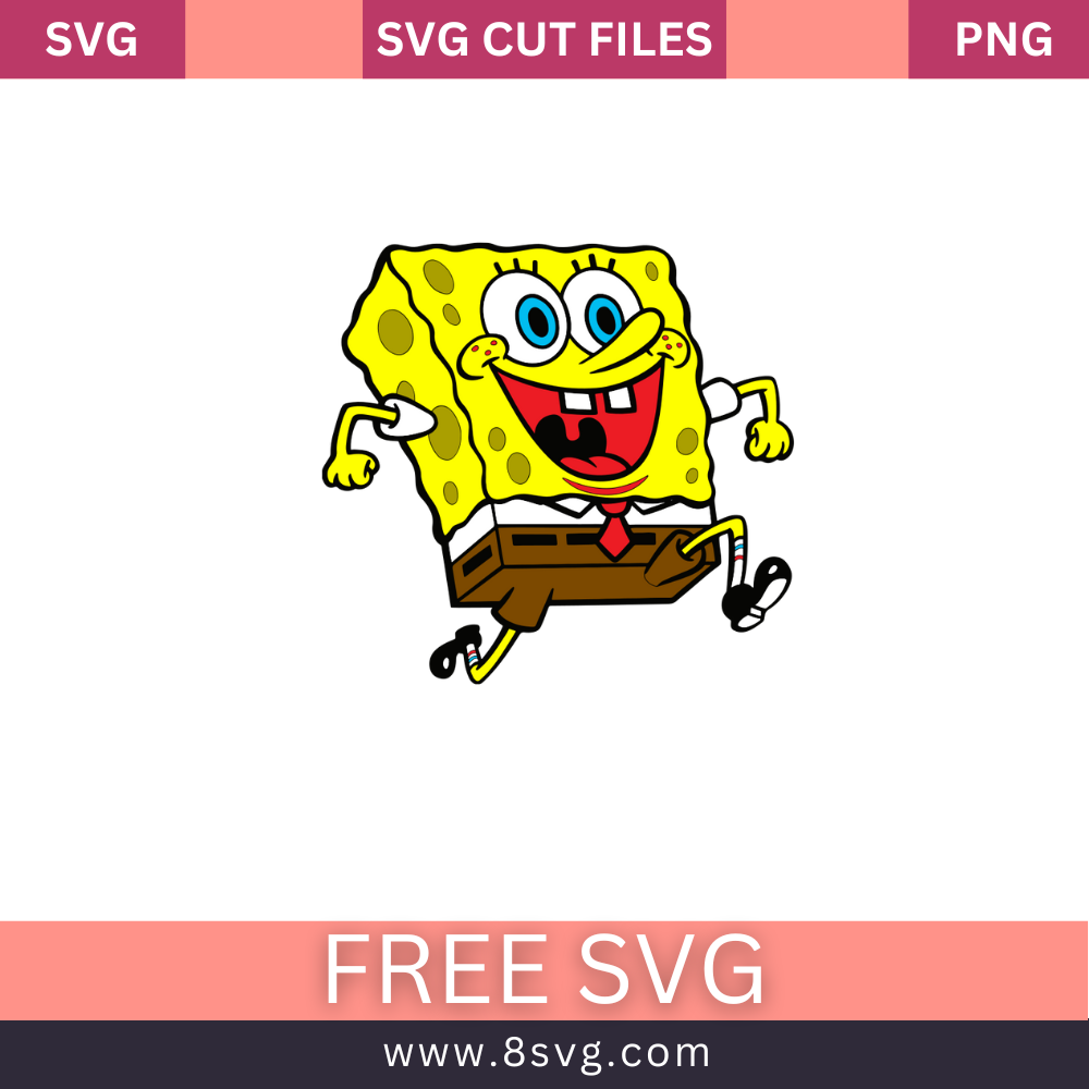 SpongeBob Svg Free Cut File For Cricut – 8SVG