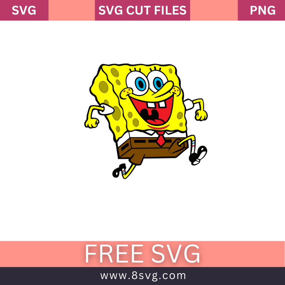 SpongeBob Svg Free Cut File For Cricut – RNOSA LTD | 8SVG