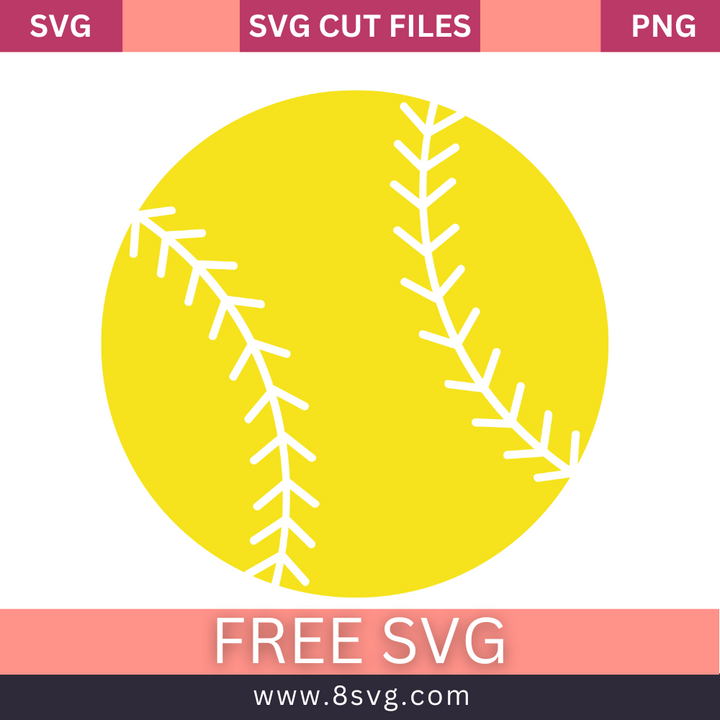 Free Softball SVG - Cut Files for Cricut | 8SVG – 8SVG