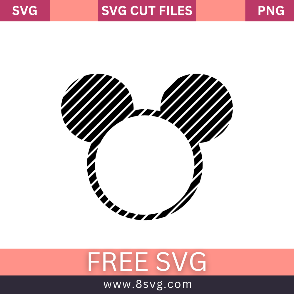 Disney Mickey head outline SVG Free And Png Download – 8SVG