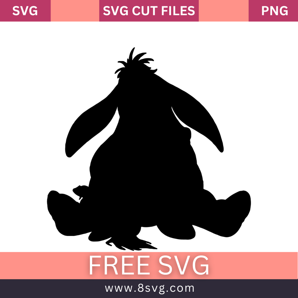 Eeyore silhouette Winnie the Pooh SVG Free cut file Download – RNOSA LTD | 8SVG