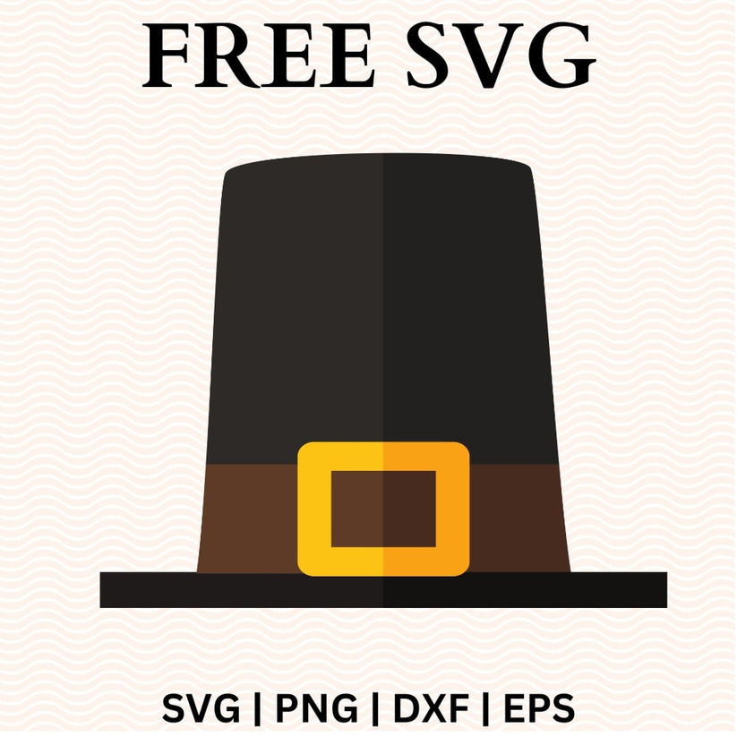 Pilgrim Hat Thanksgiving SVG Free and PNG Cut File for Cricut – RNOSA LTD | 8SVG