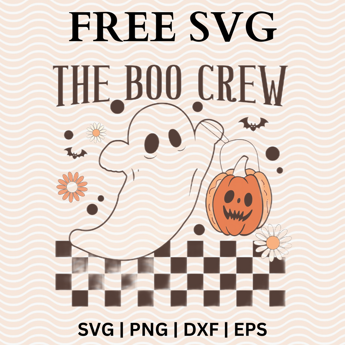 The Boo Crew SVG Free & PNG Download - Retro Hallowen For Cricut ...