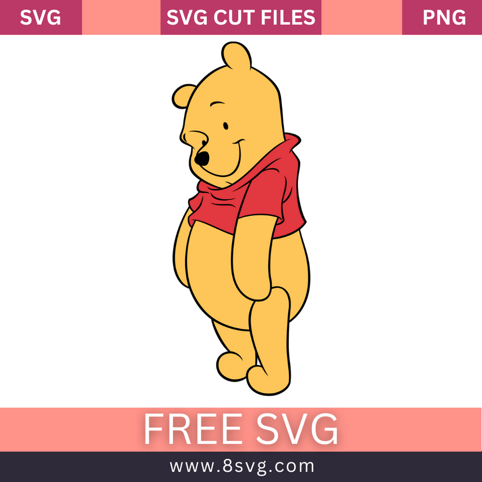 Free Winnie The Pooh SVG - Cut Files for Cricut | 8SVG – 8SVG
