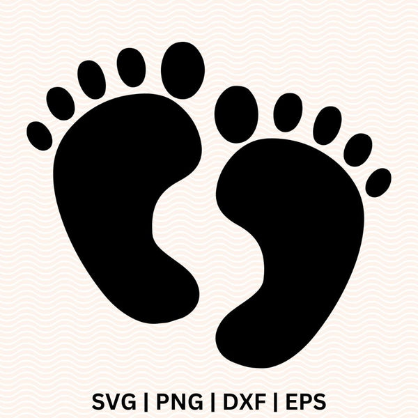 Baby feet silhouette SVG Cut File for Cricut – RNOSA LTD | 8SVG